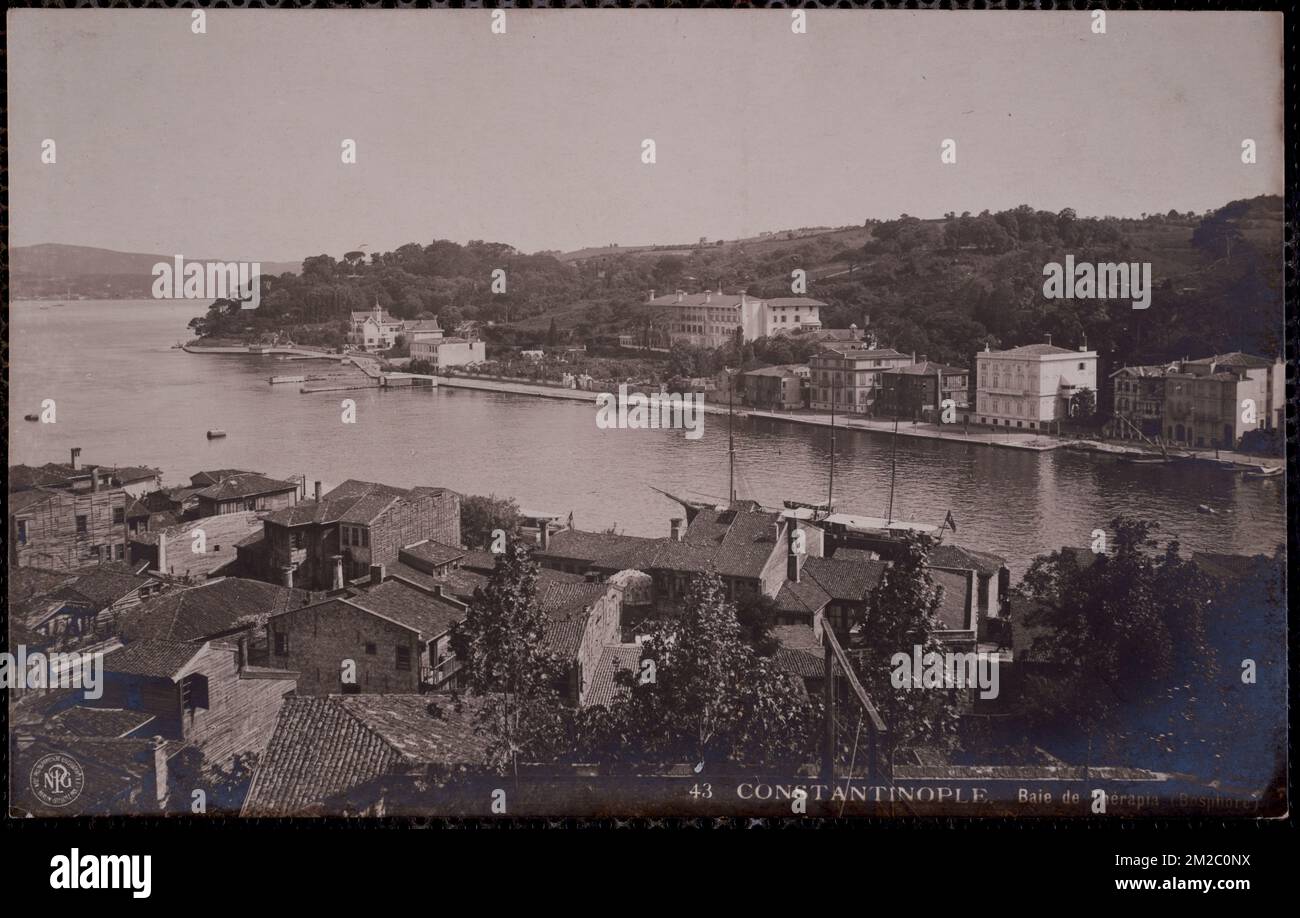 Constantinople. Baie de Thérapia (Bosphore) , Bays Bodies of water ...