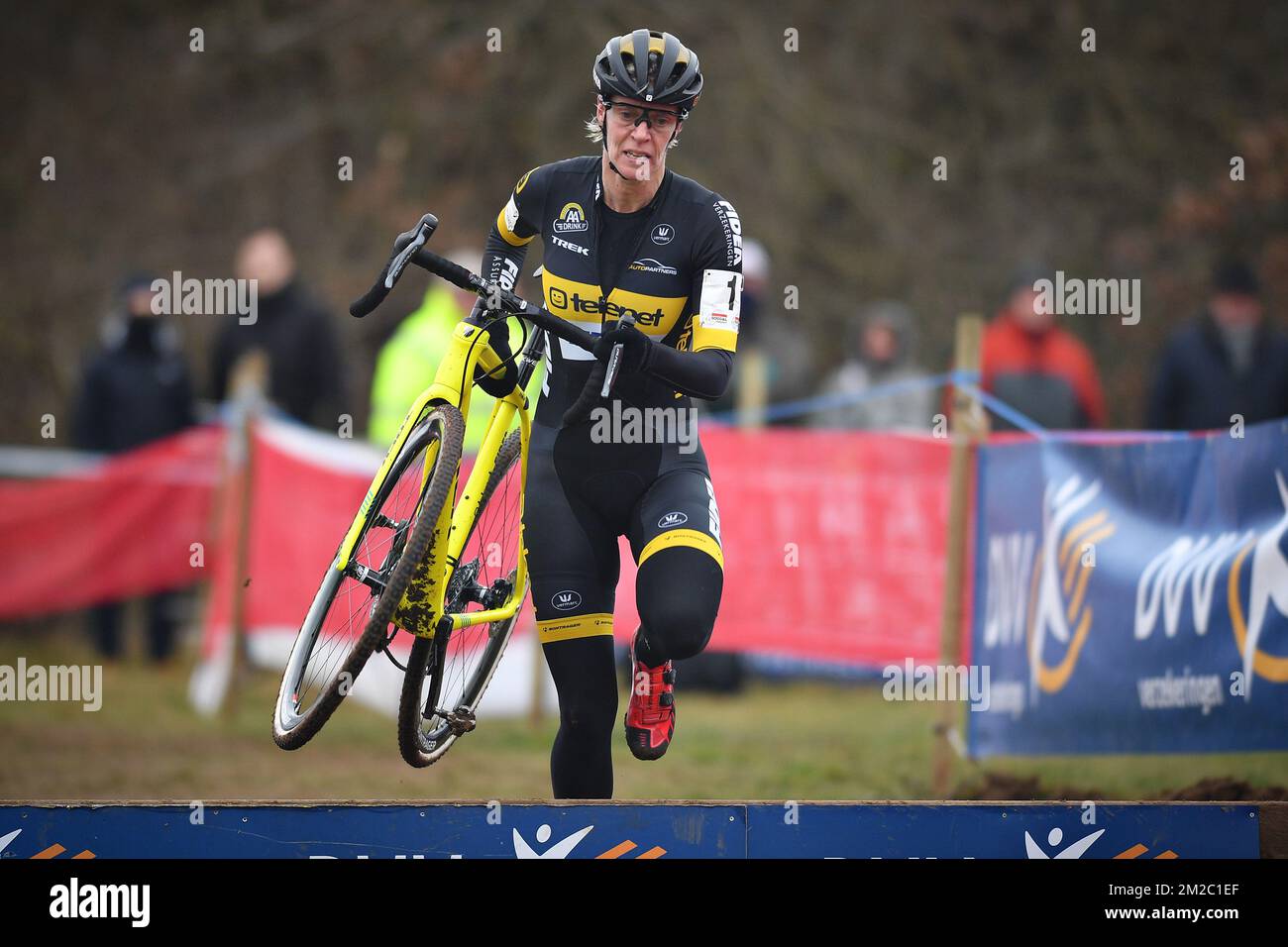 Belgian Ellen Van Loy pictured in action during the women's race at the ...
