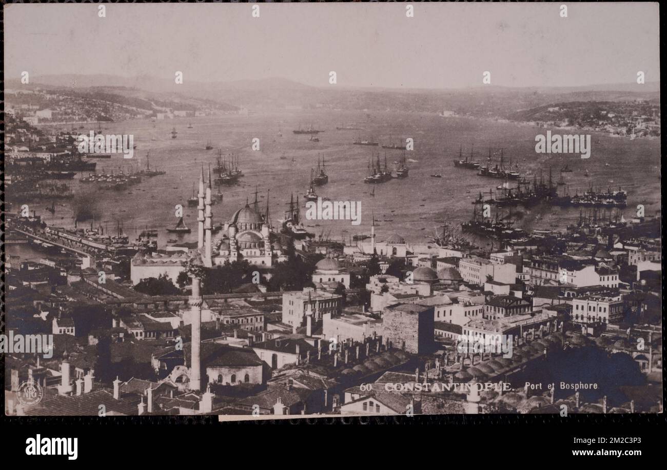 Constantinople. Port et Bosphore , Harbors, Ships, Cities & towns ...