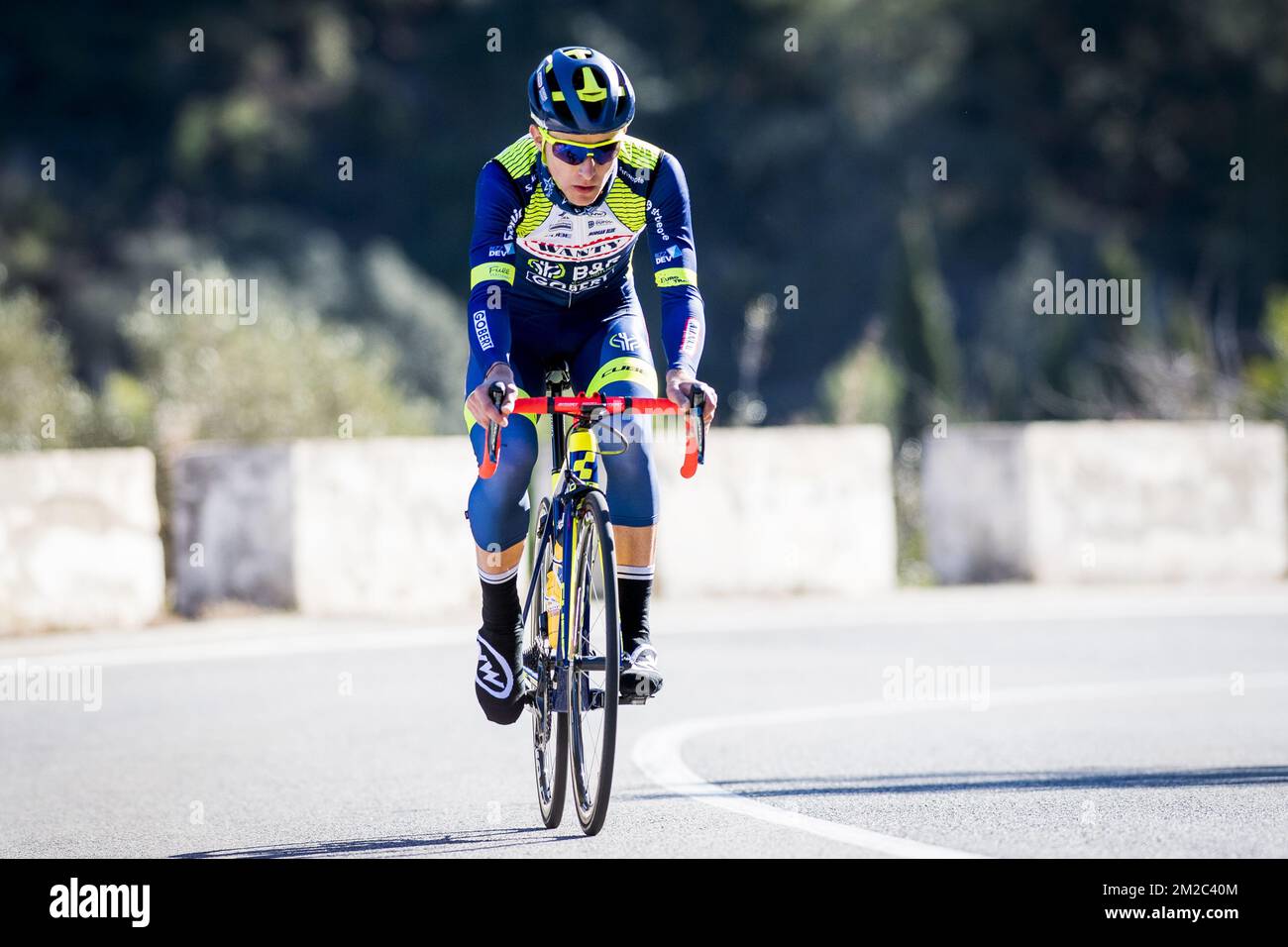 French Fabien Doubey of Wanty-Groupe Gobert pictured in action during a ...
