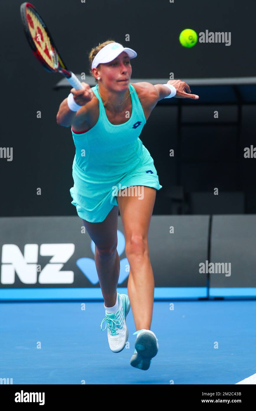 Belgian Yanina Wickmayer pictured during a tennis game between Belgian ...