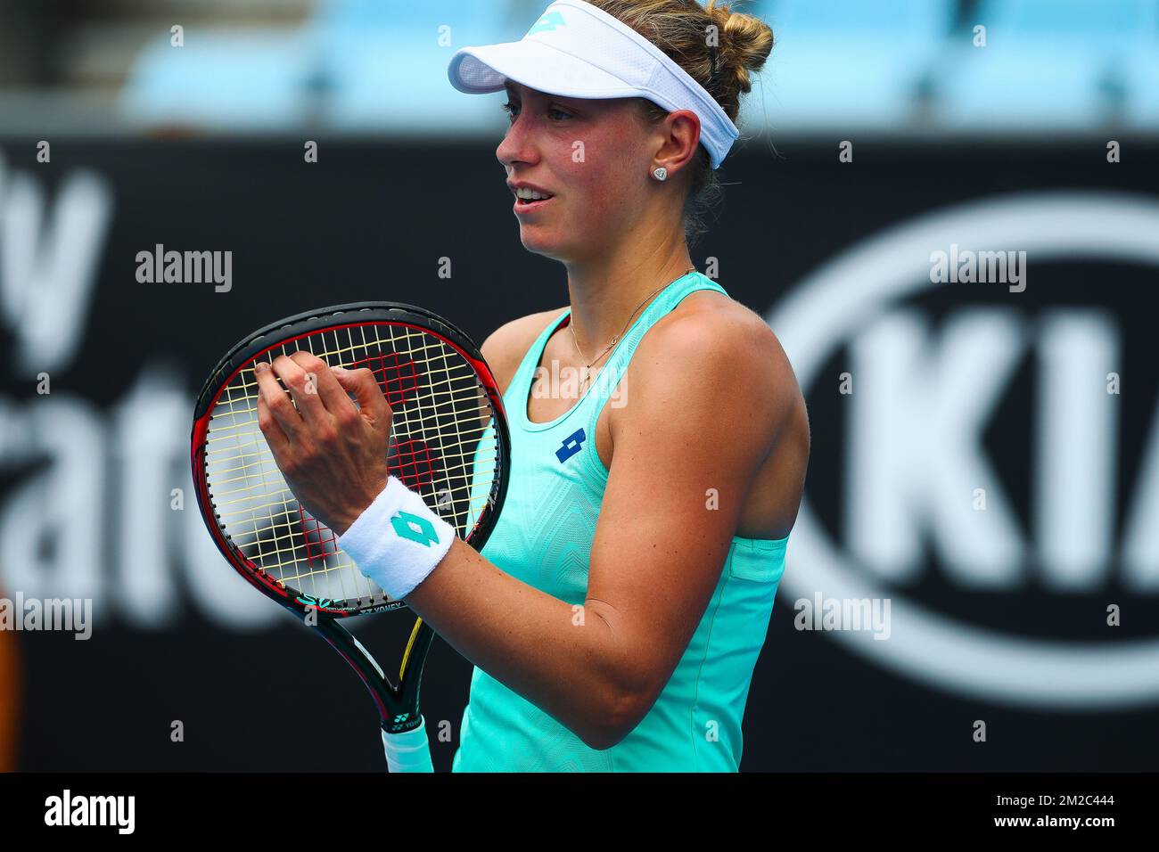 Belgian Yanina Wickmayer pictured during a tennis game between Belgian ...