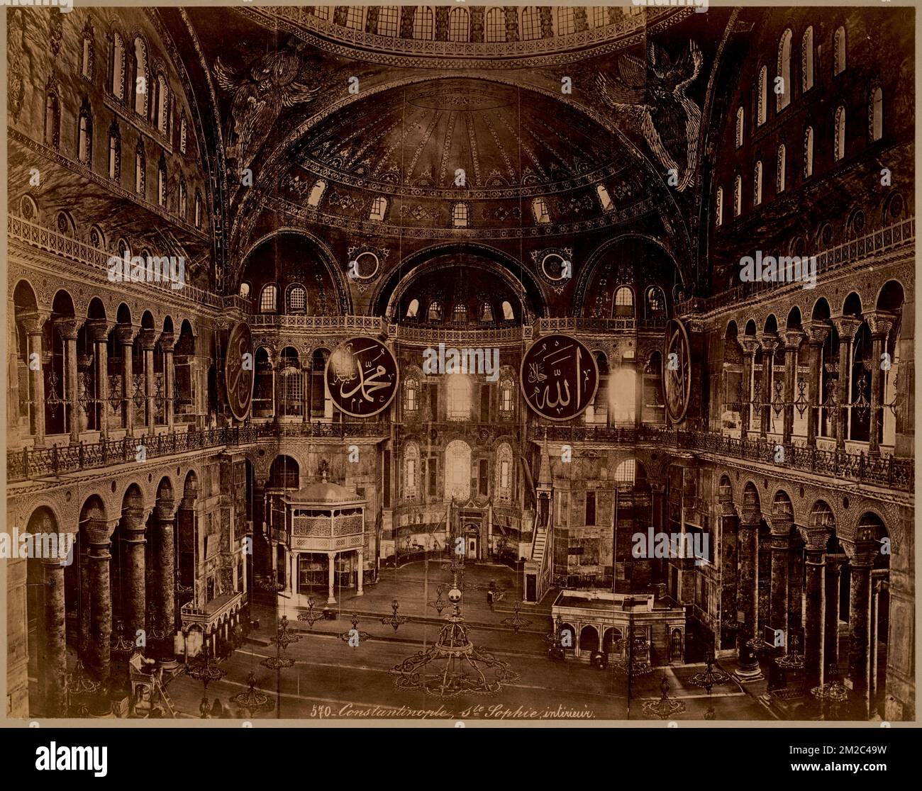 Constantinople, Ste. Sophie, interieur , Mosques, Ayasofya Müzesi ...