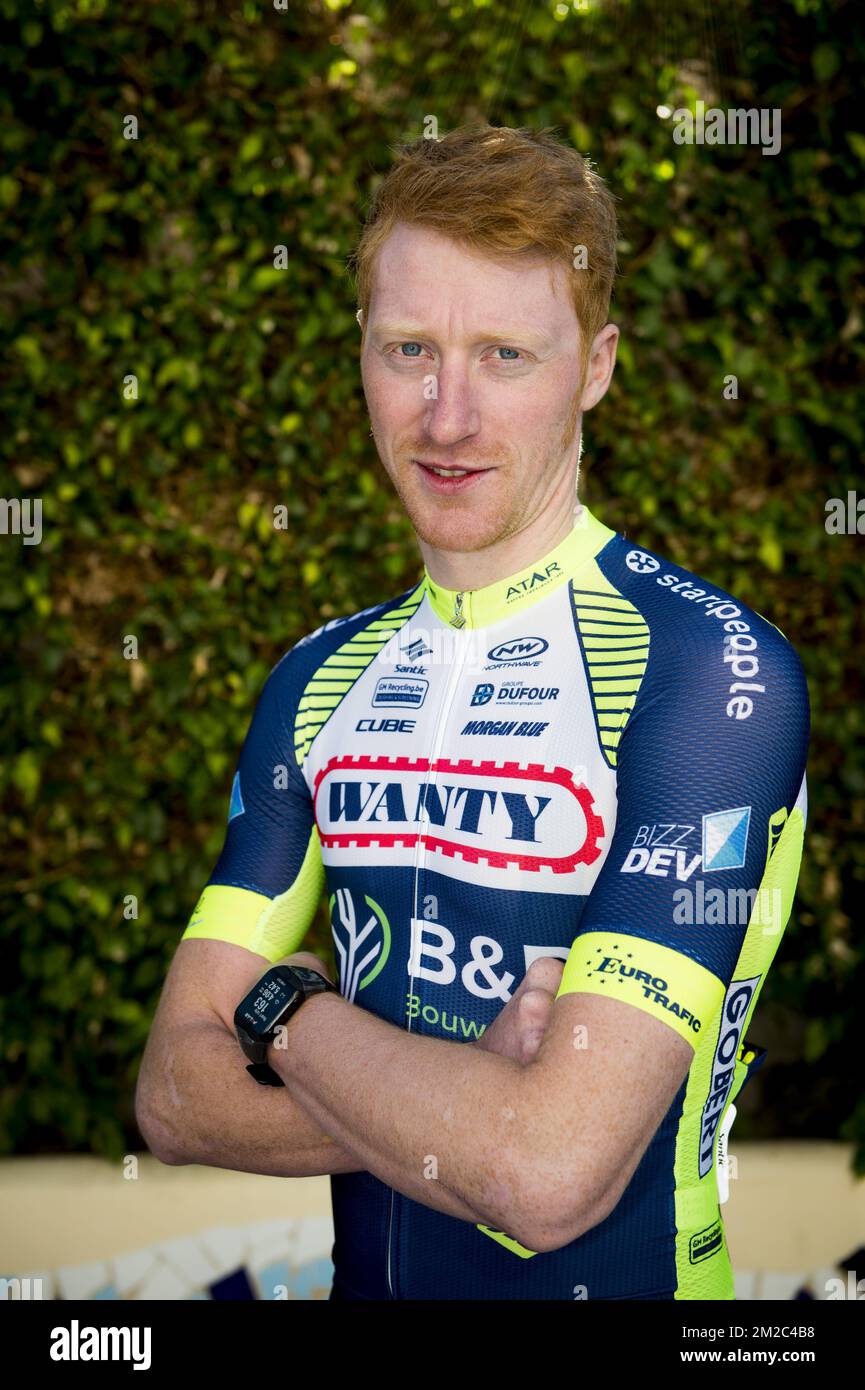 Belgian Frederik Backaert of Wanty-Groupe Gobert poses for the ...