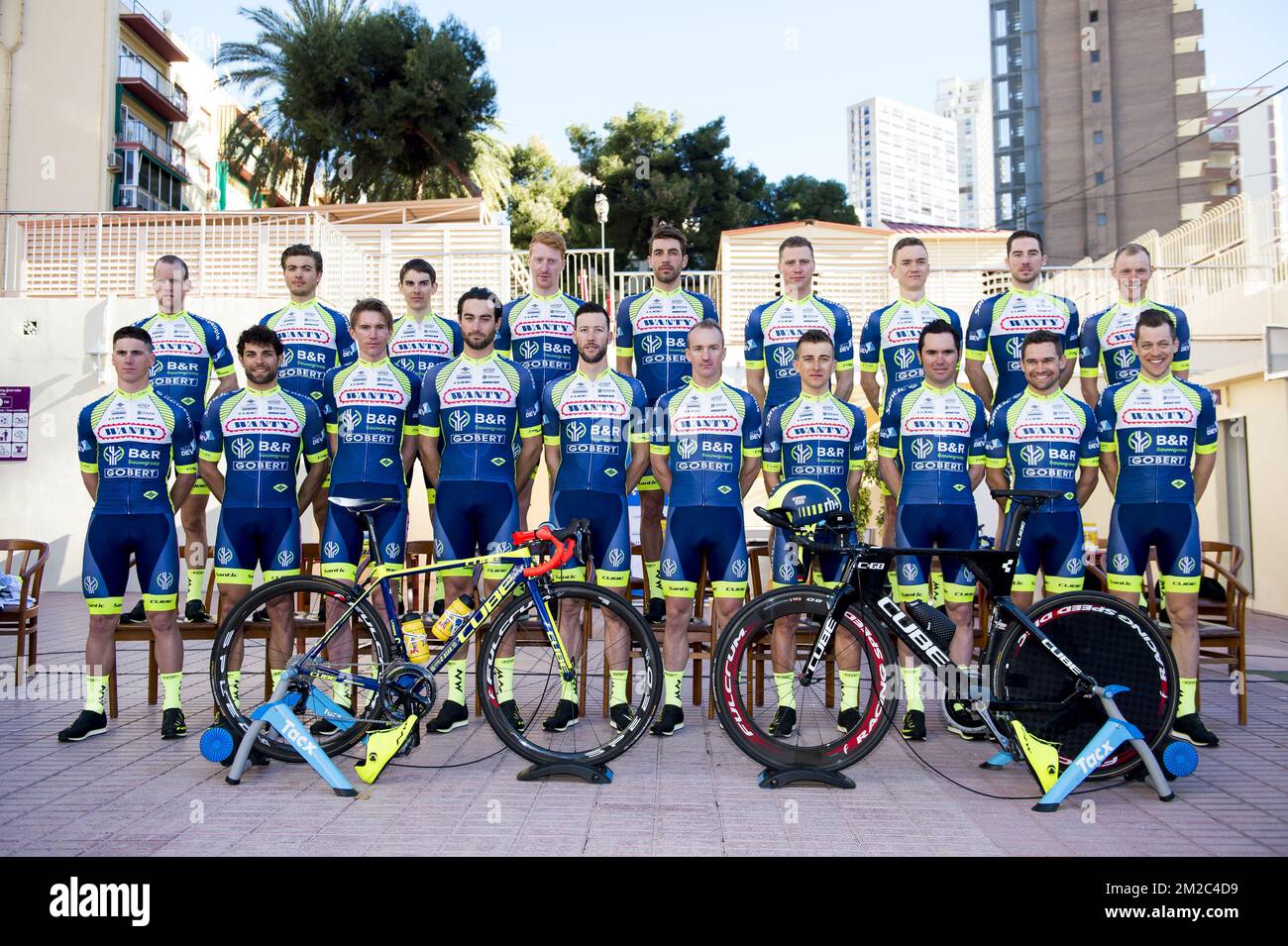 (upper row L-R), Belgian Thomas Degand of Wanty-Groupe Gobert ...