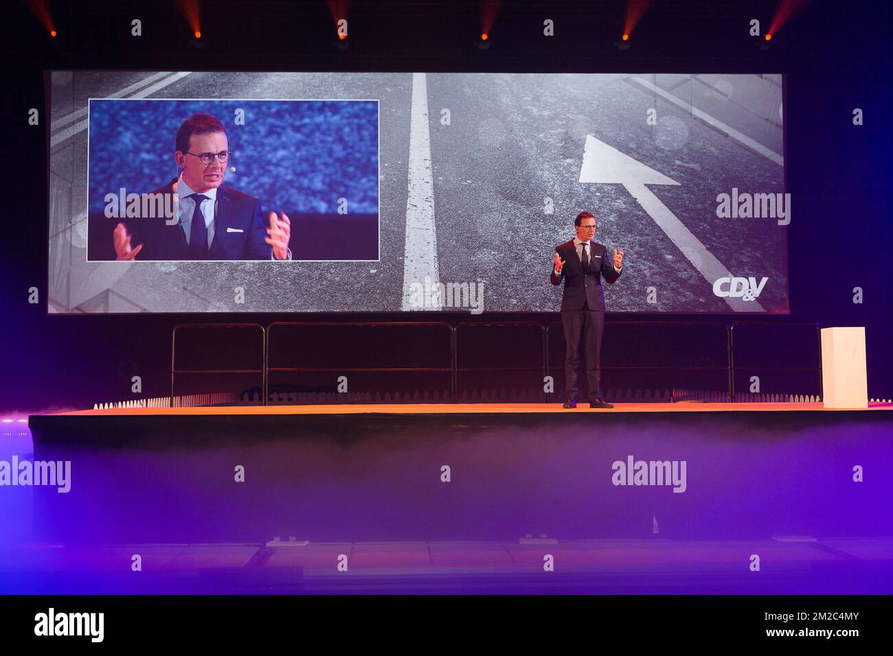 CD&V's Wouter Beke delivers a speech at the New Year's reception of CD ...