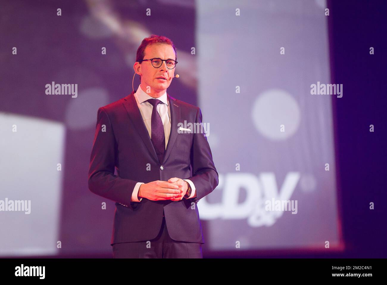 CD&V's Wouter Beke delivers a speech at the New Year's reception of CD ...