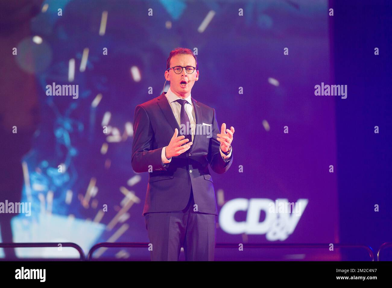 CD&V's Wouter Beke delivers a speech at the New Year's reception of CD ...
