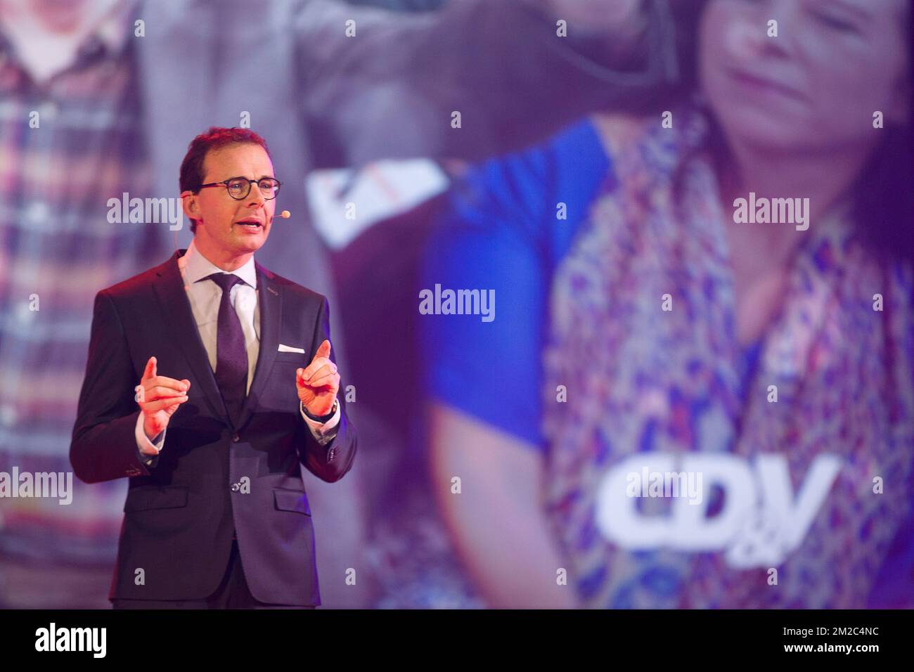 CD&V's Wouter Beke delivers a speech at the New Year's reception of CD ...