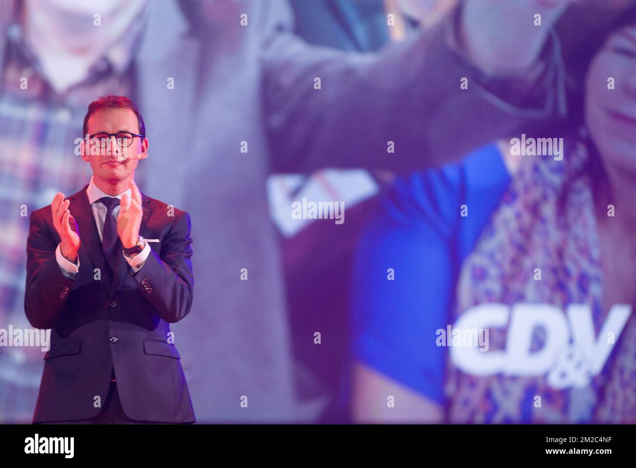 CD&V's Wouter Beke delivers a speech at the New Year's reception of CD ...