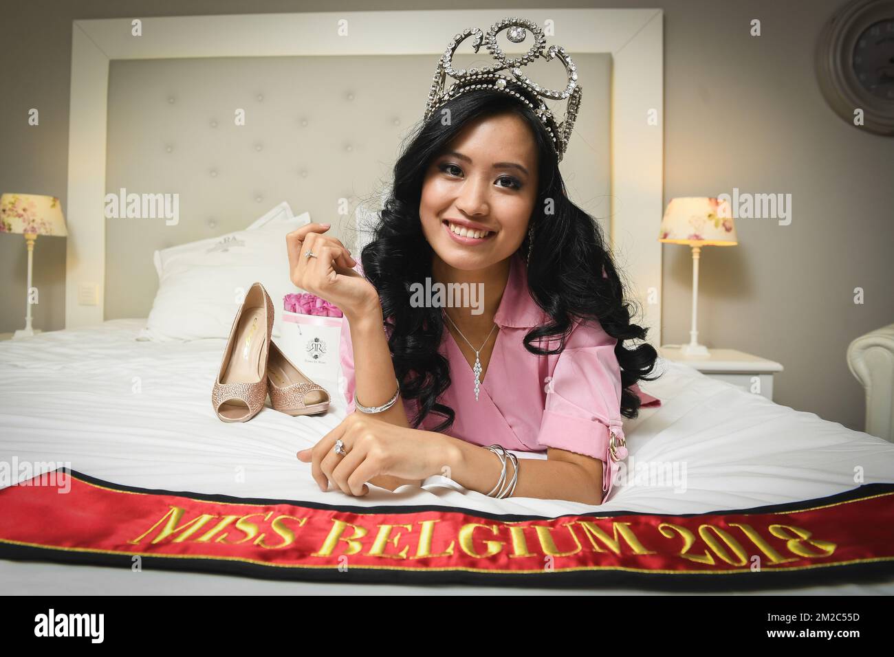 Angeline Flor Pua Poses For The Photographer Sunday 14 January 2018 The Day After Winning The