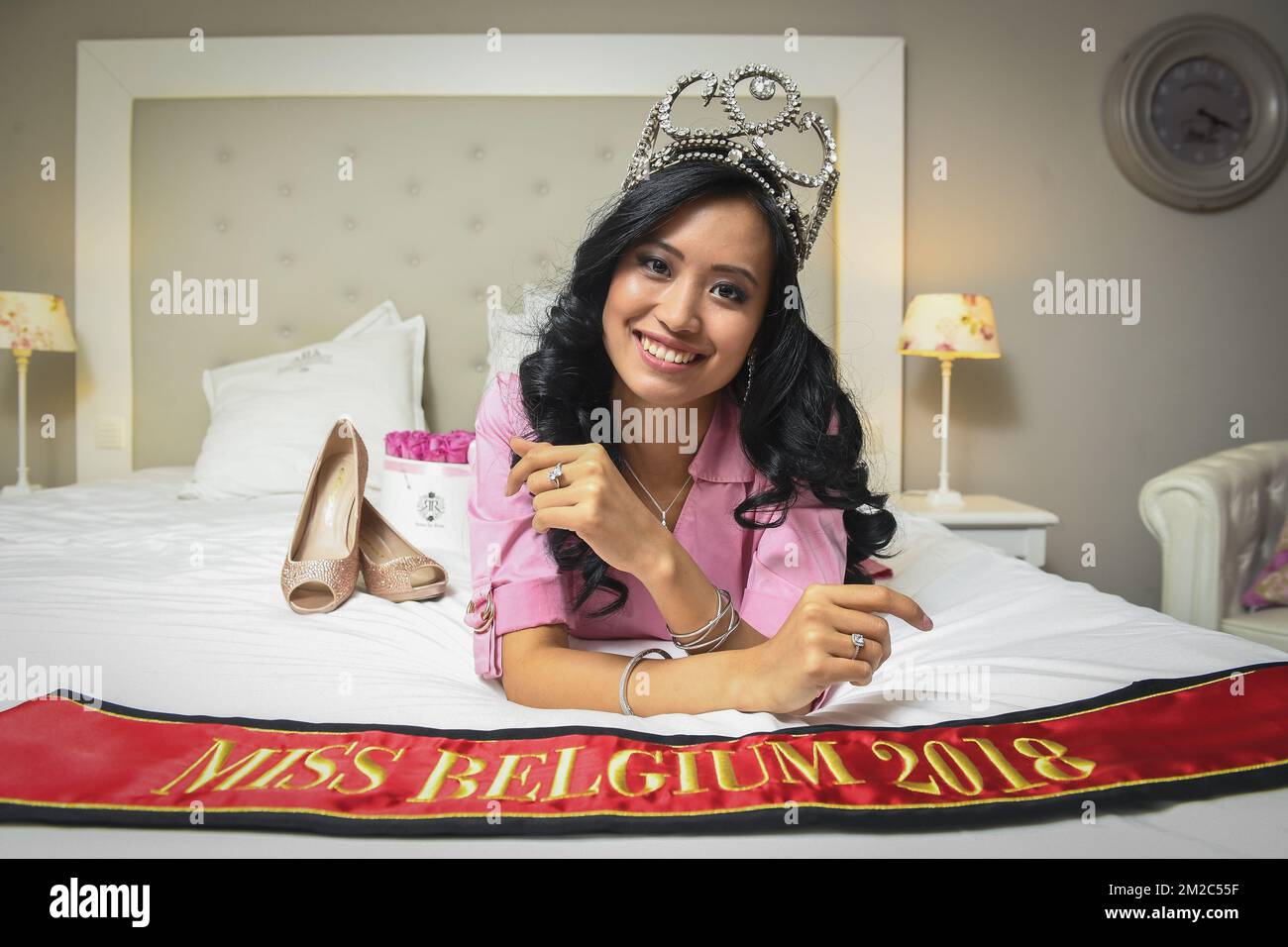 Angeline Flor Pua poses for the photographer, Sunday 14 January 2018 ...