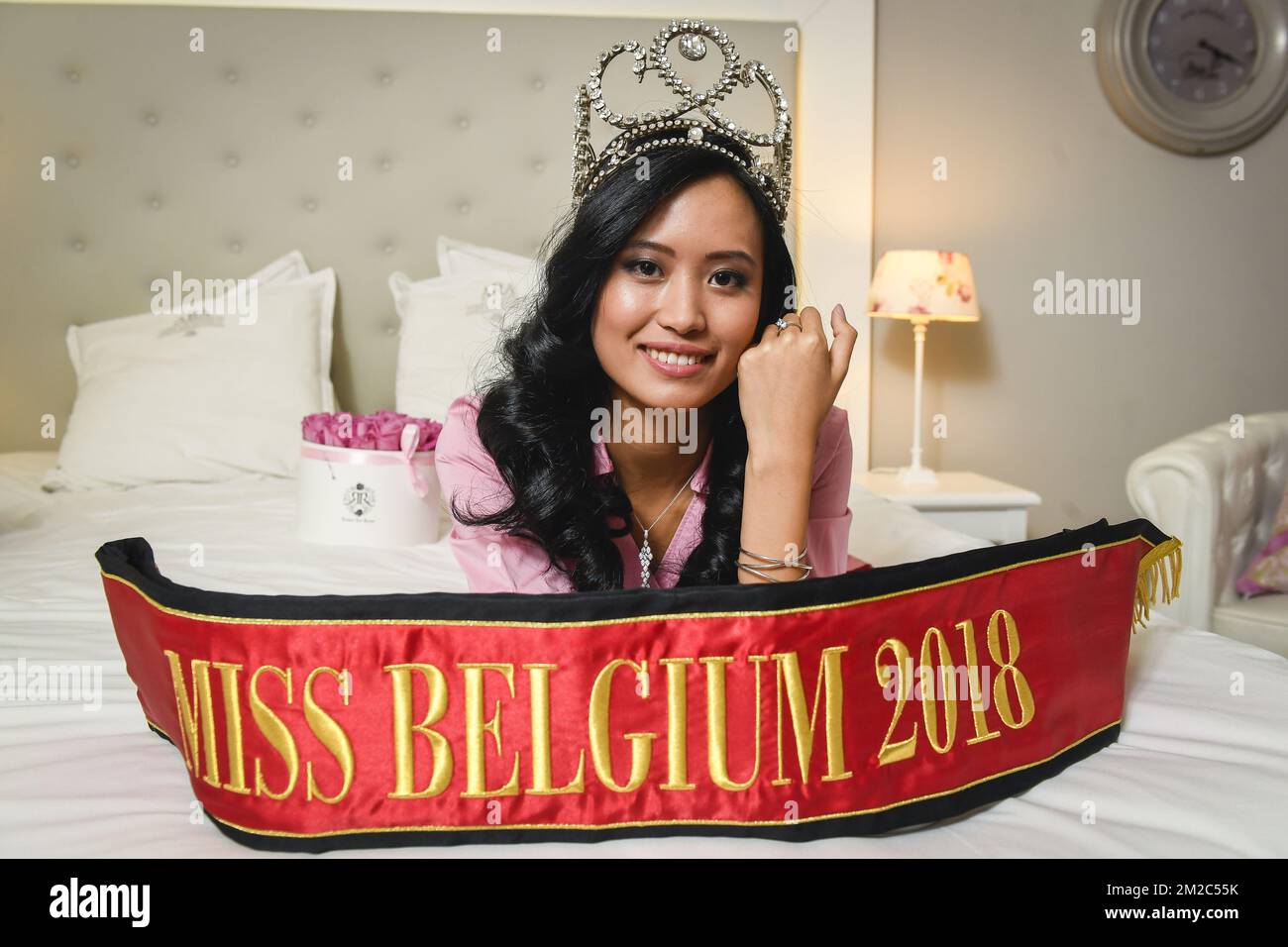 Angeline Flor Pua poses for the photographer, Sunday 14 January 2018 ...