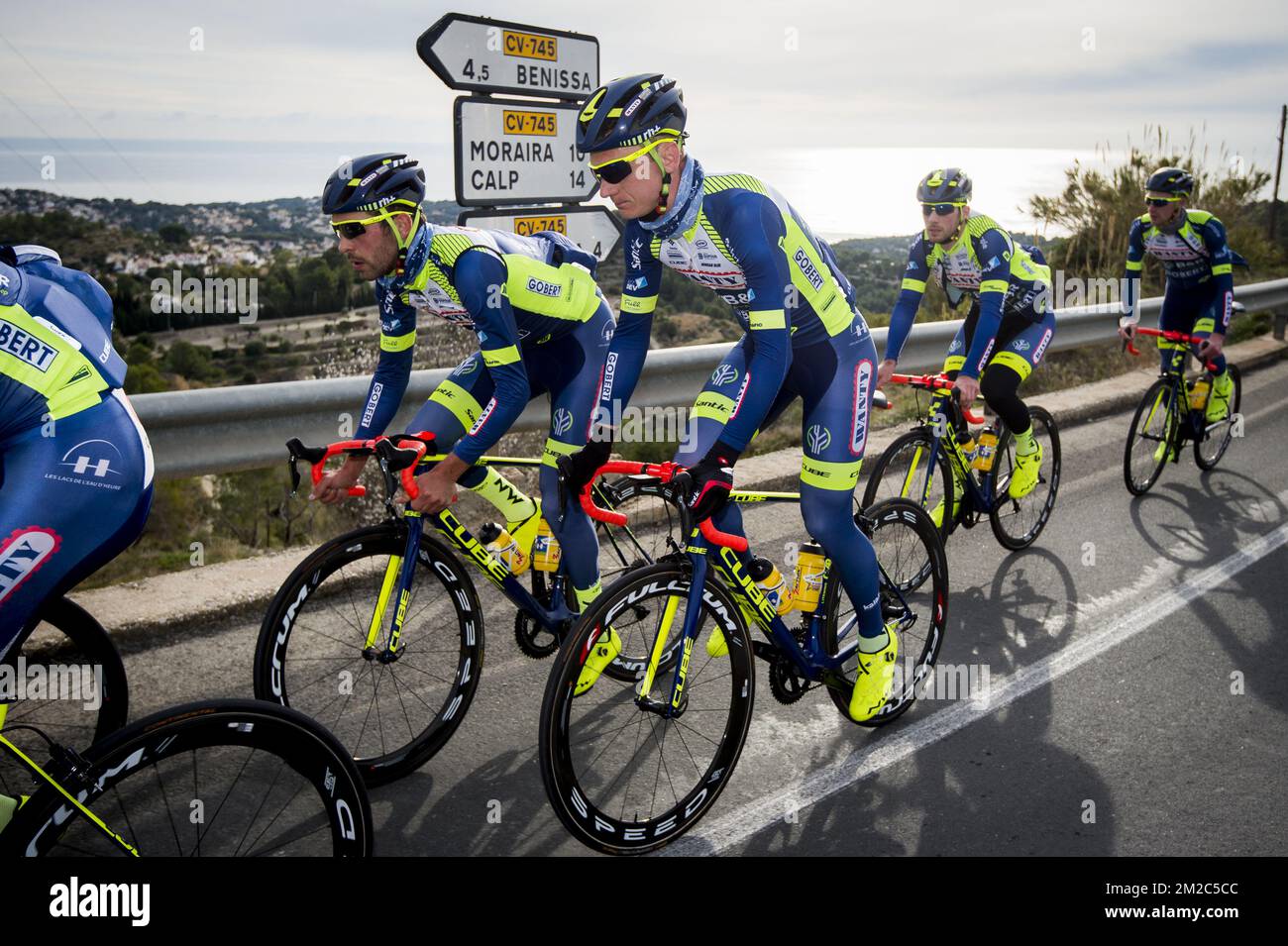 Italian Simone Antonini of Wanty-Groupe Gobert and Belgian Timothy ...