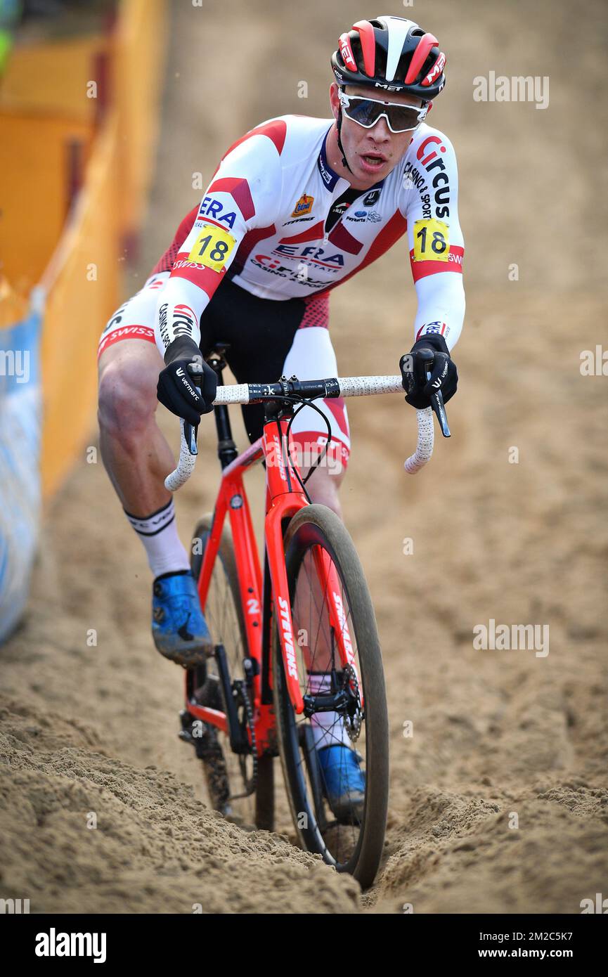 Belgian Laurens Sweeck pictured in action during the men's elite race ...