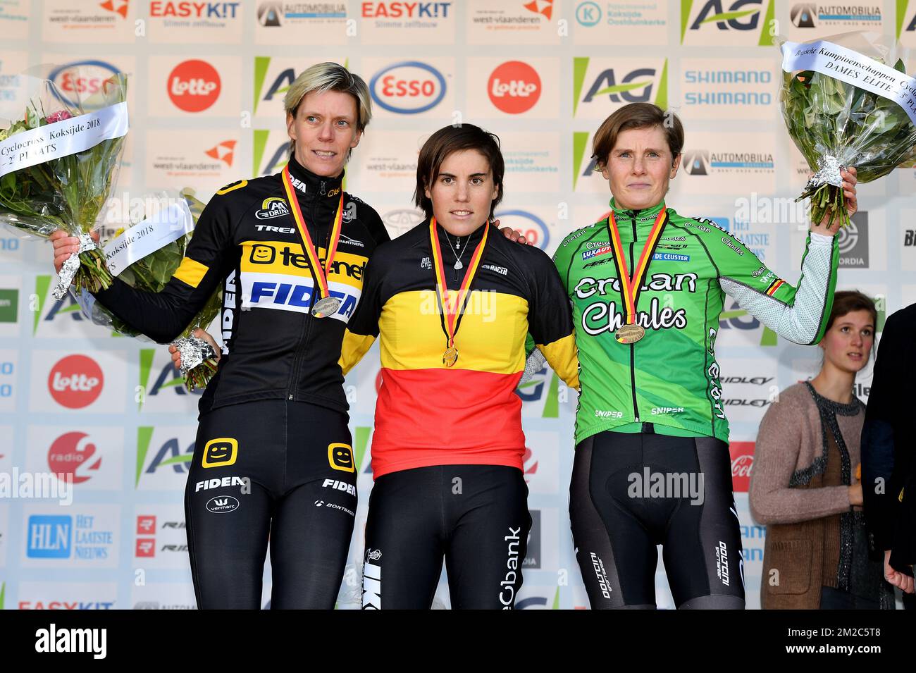 Belgian Ellen Van Loy, Belgian Sanne Cant , winner of the gold medal ...