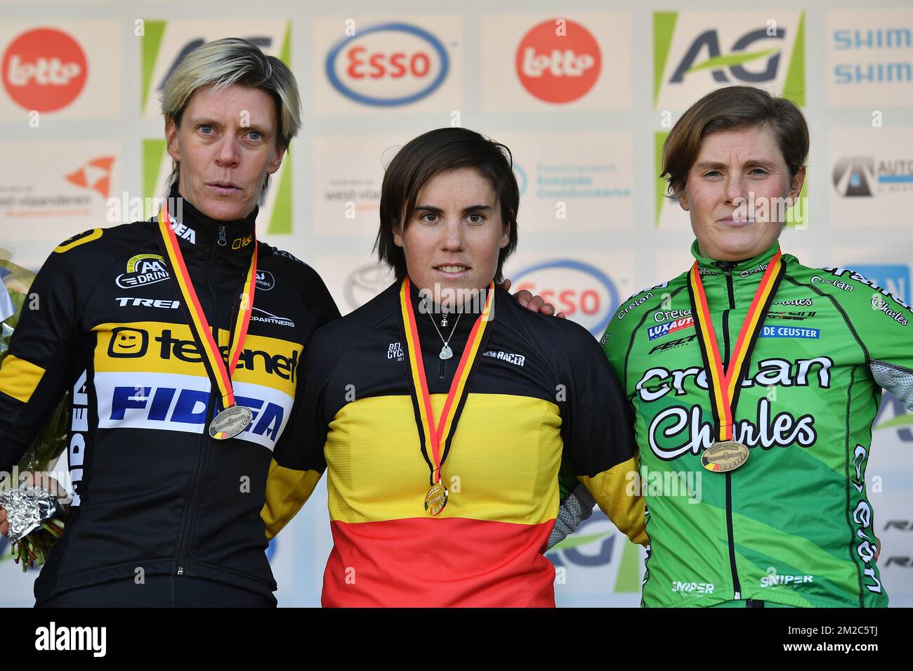 Belgian Ellen Van Loy, Belgian Sanne Cant and Belgian Loes Sels ...