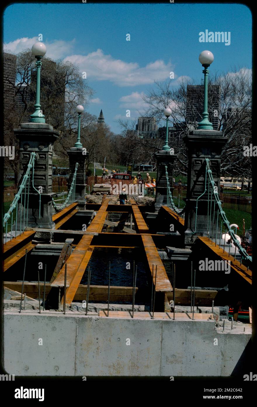 Construction on Lagoon Bridge, Public Garden, Boston , Parks, Bridges ...