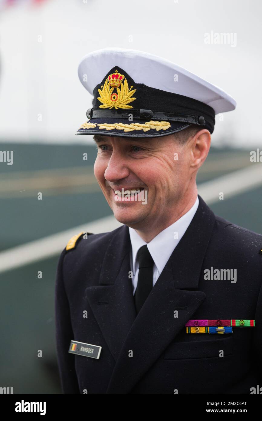 Captain Peter Ramboer pictured during a Change of Command ceremony of ...