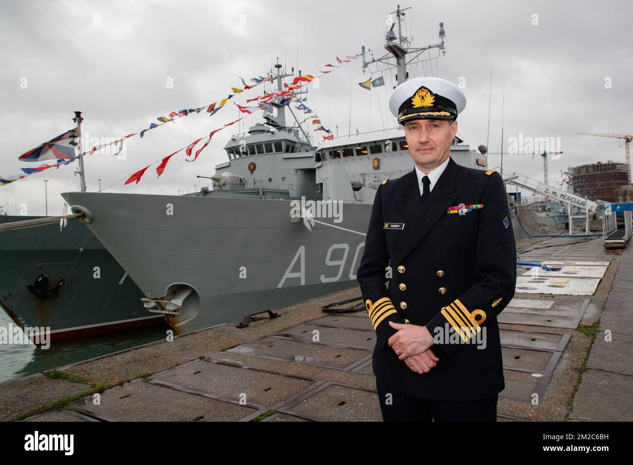 Captain Peter Ramboer pictured during a Change of Command ceremony of ...