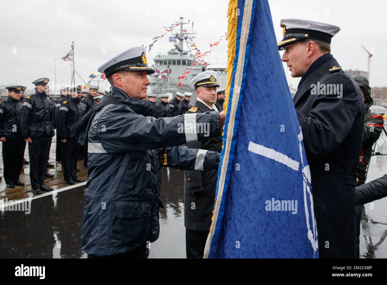 Captain Peter Ramboer pictured during a Change of Command ceremony of ...