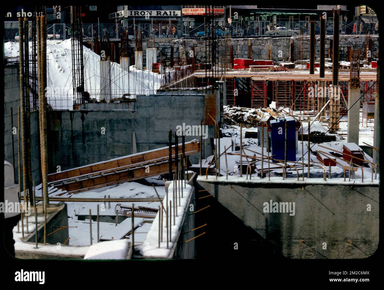 Construction site on Washington Street, Boston , Construction. Edmund L ...