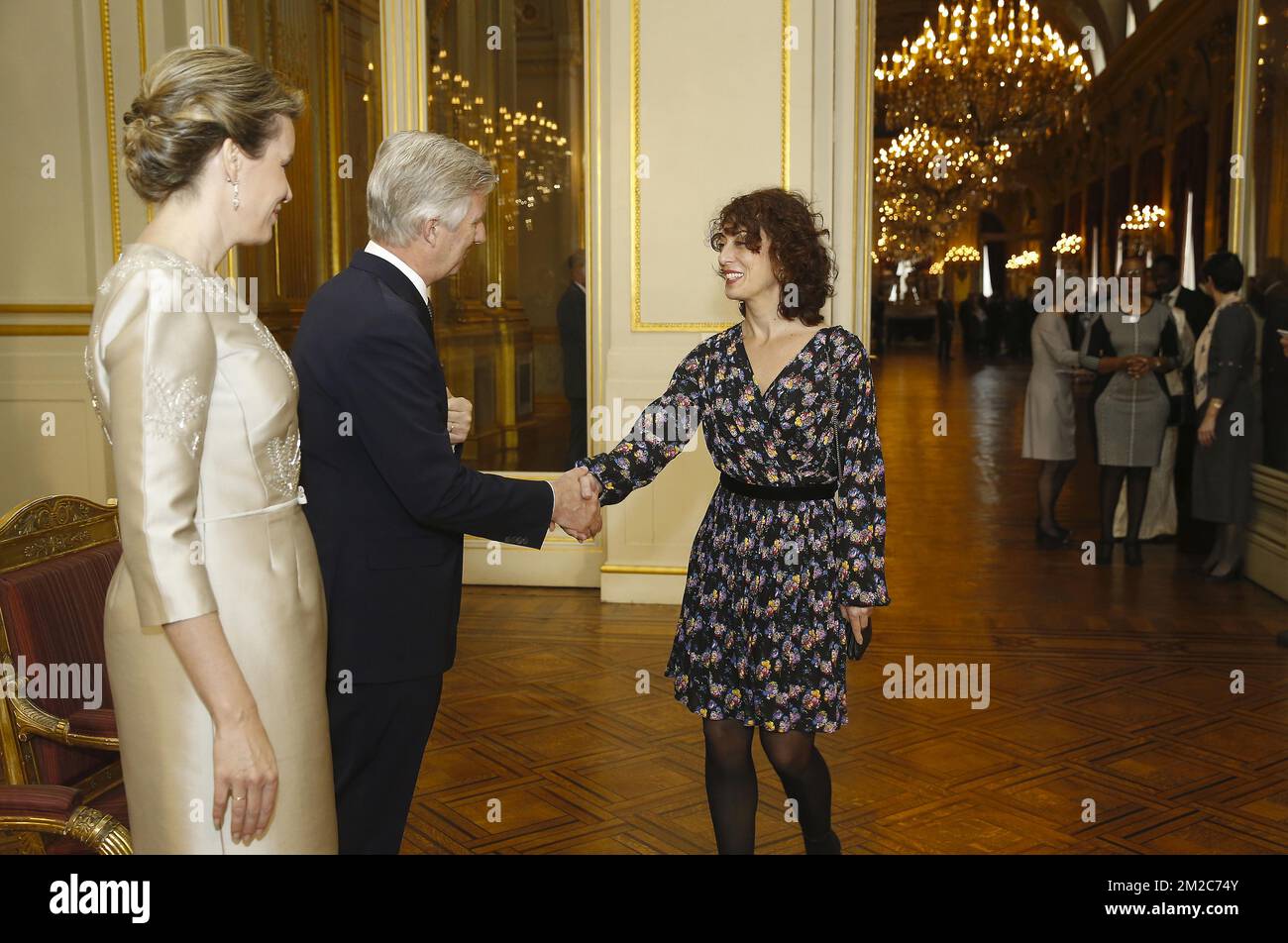 Queen Mathilde and King Philippe, Georgia Ambassador Natalie Sabanadze ...