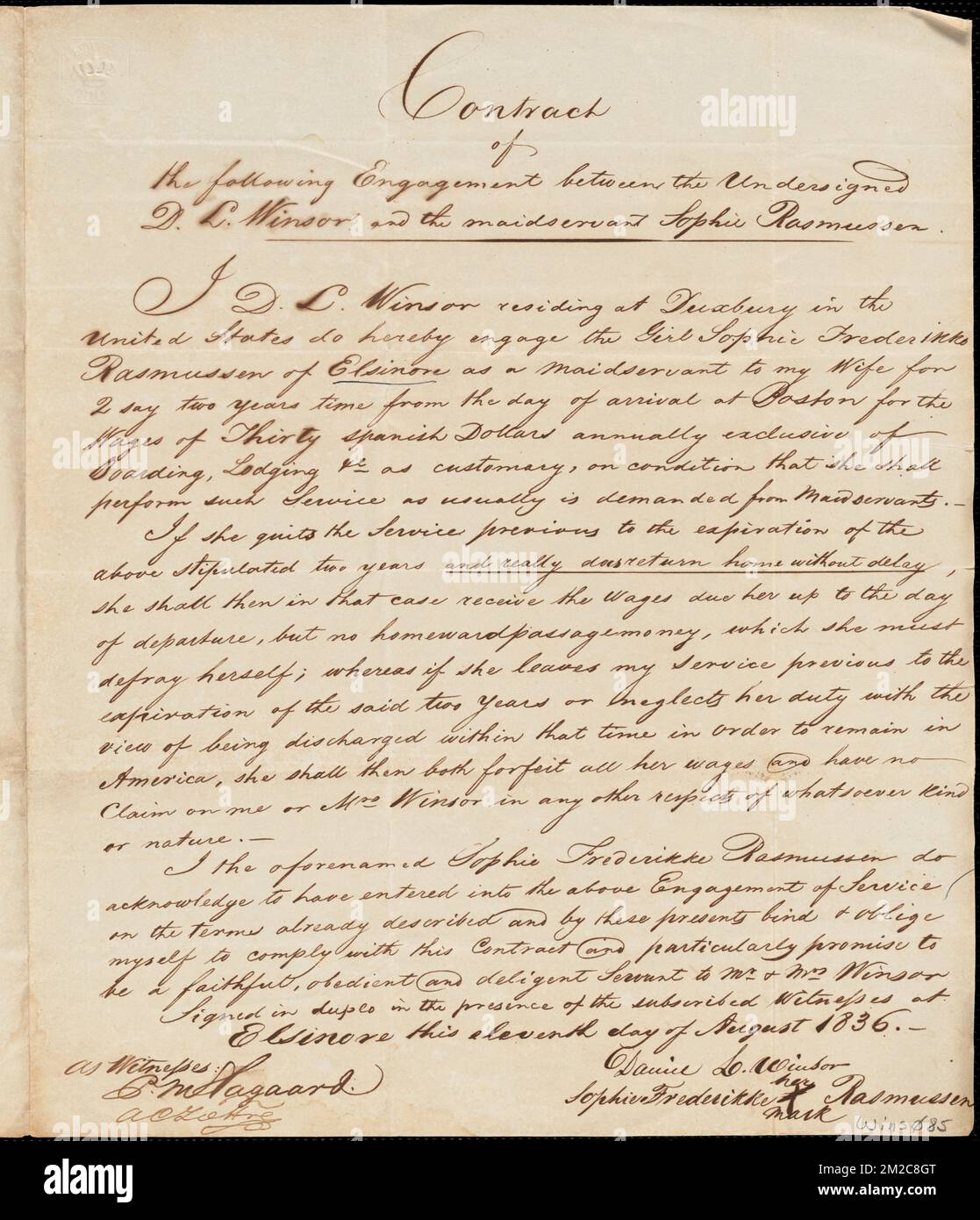 Indentured servants contract hi-res stock photography and images - Alamy