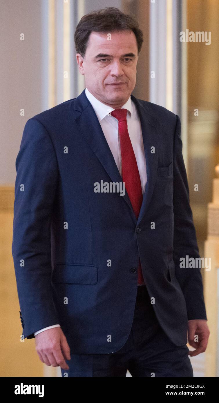 CdH chairman Benoit Lutgen pictured ahead of a New Year's reception ...