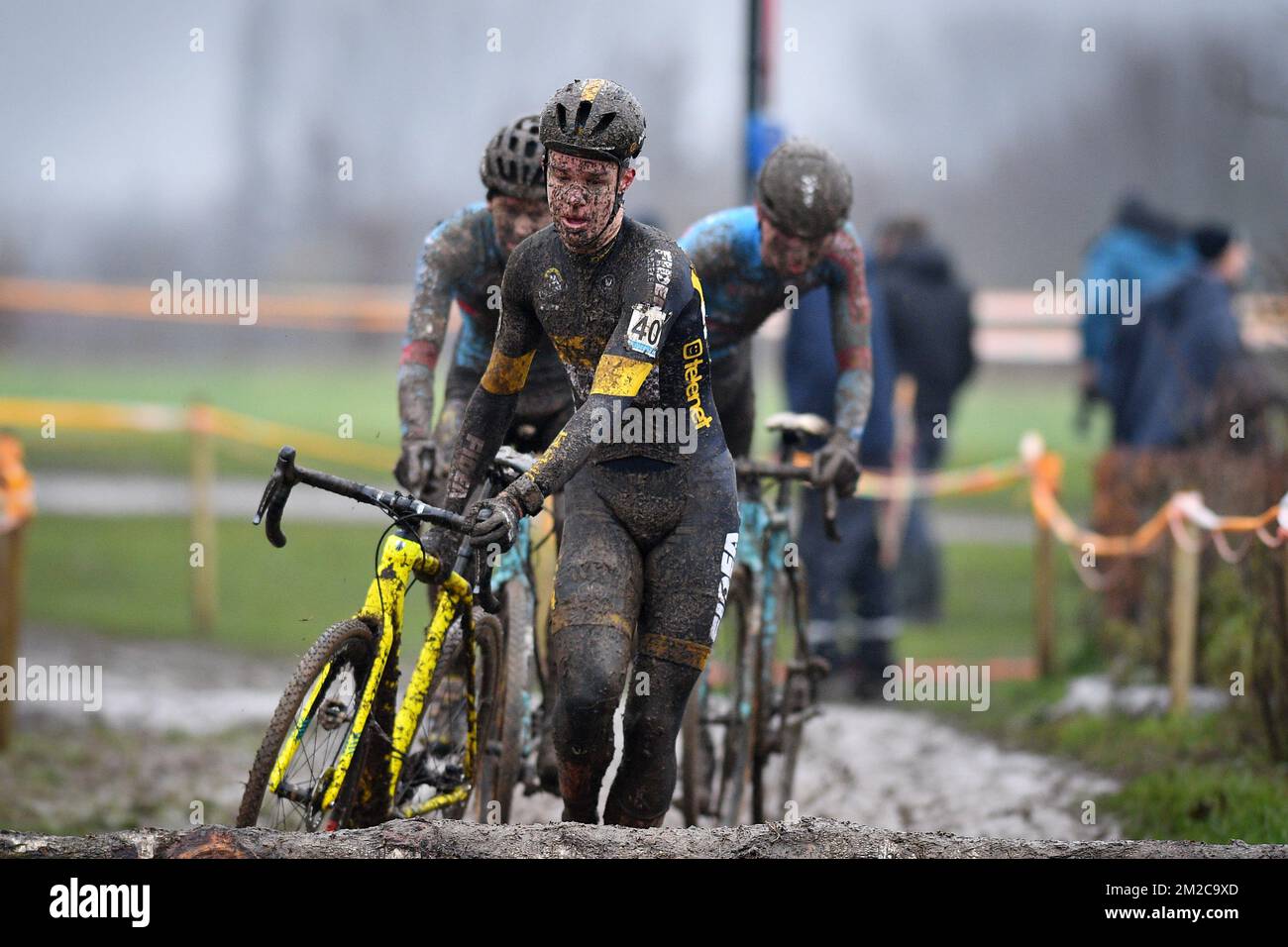 Belgian Andreas Goeman pictured in action during the Kasteelcross ...