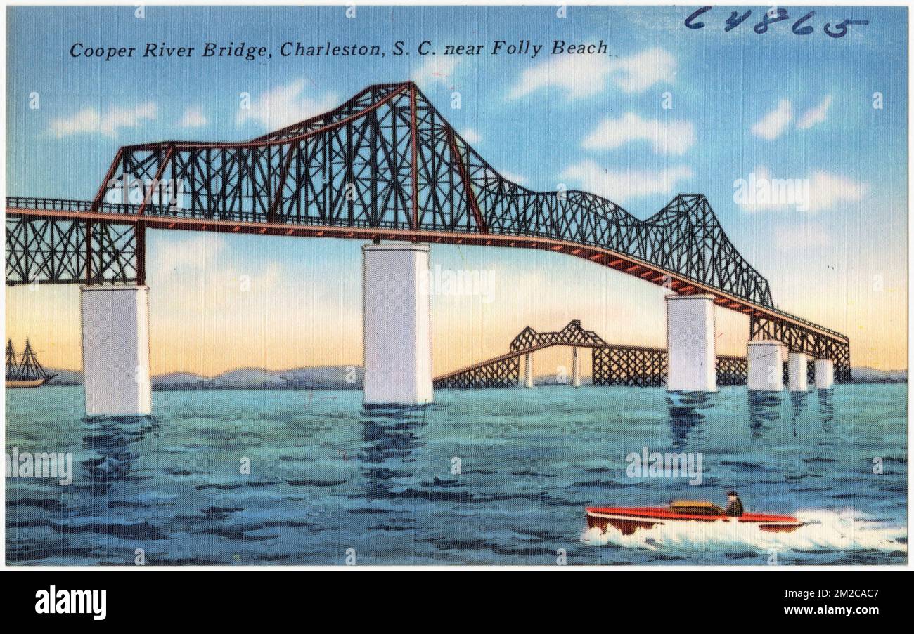 Cooper River Bridge, Charleston, S. C. near Folly Beach , Bridges ...