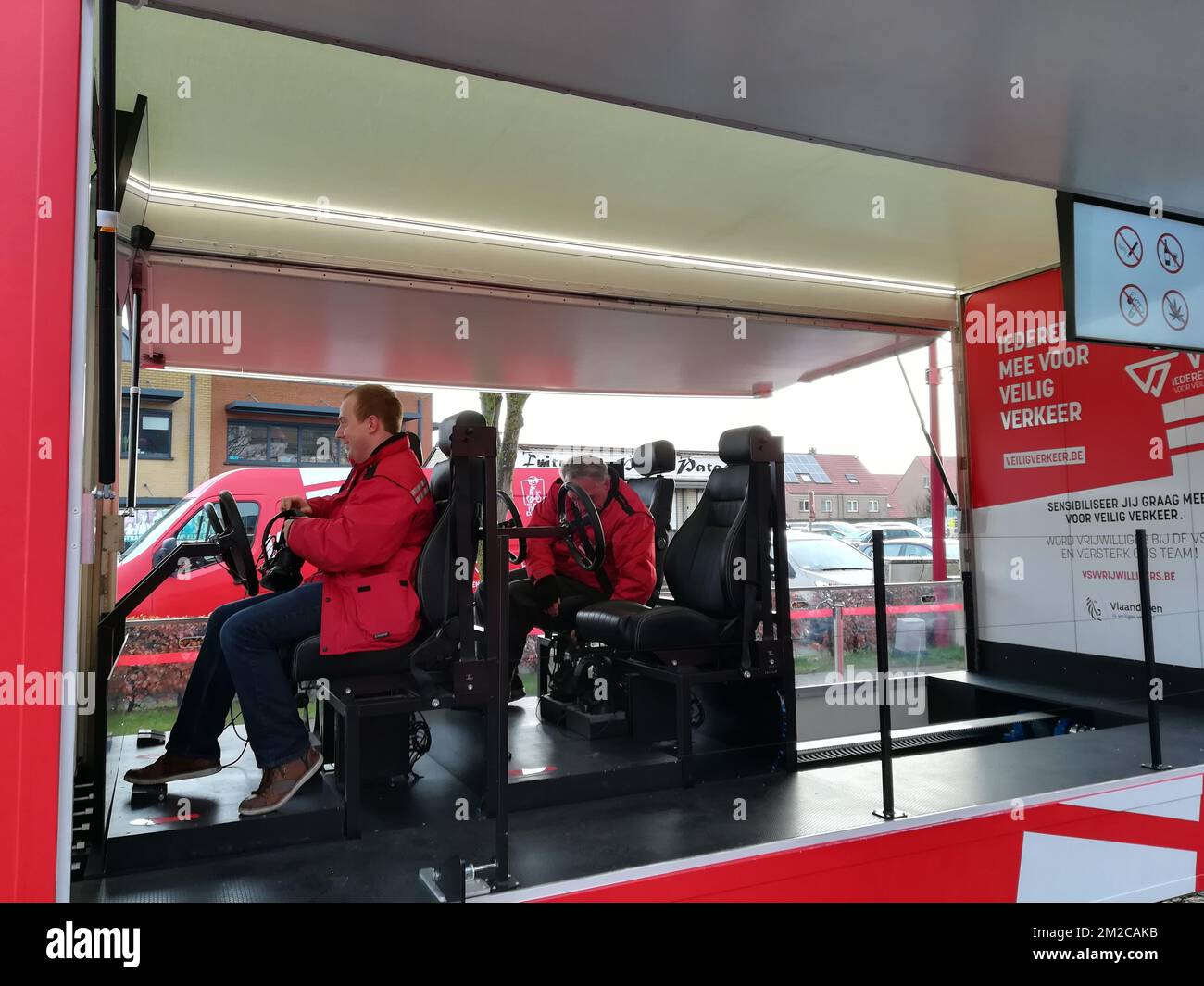 Illustration picture during the presentation of the VR-mobiel, a ...