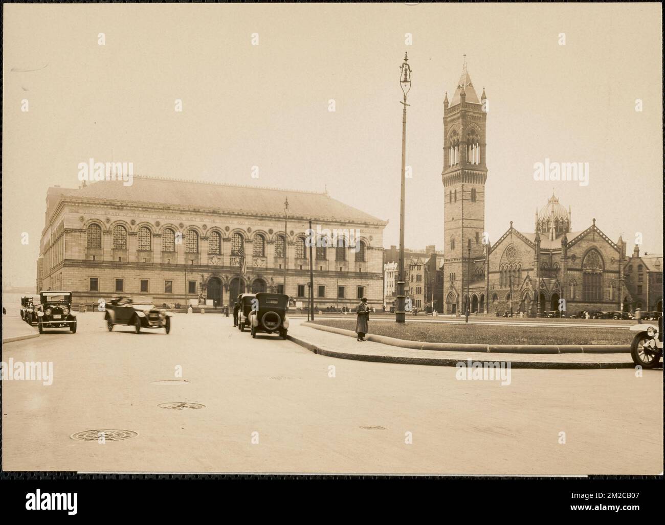 Copley Square, Boston Public Library and Old South Church , Public ...