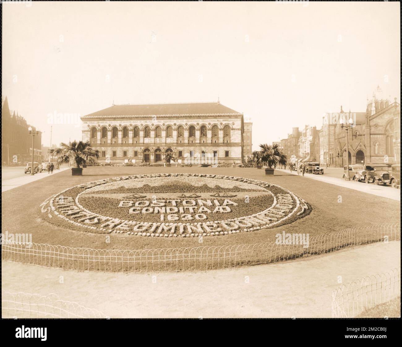Copley Square and the library , Public libraries, Plazas, Flowers ...