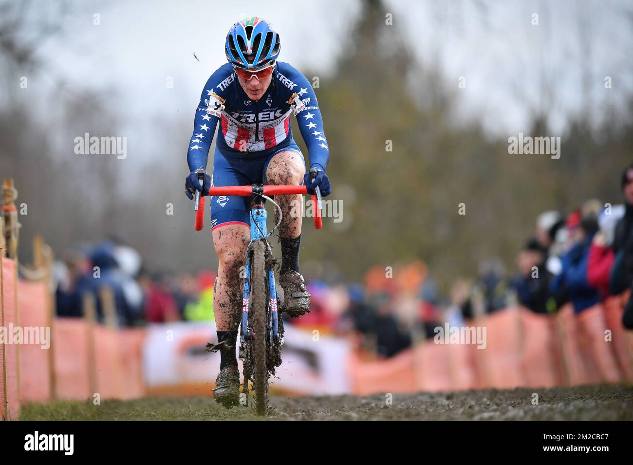 US Katie Compton pictured in action during the women elite race of the ...