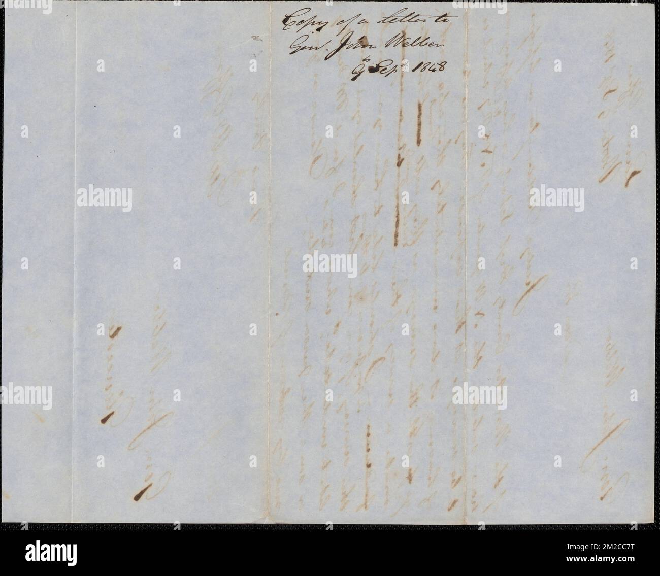 Copy of a letter from George Coffin to General John Webber, 9 September ...