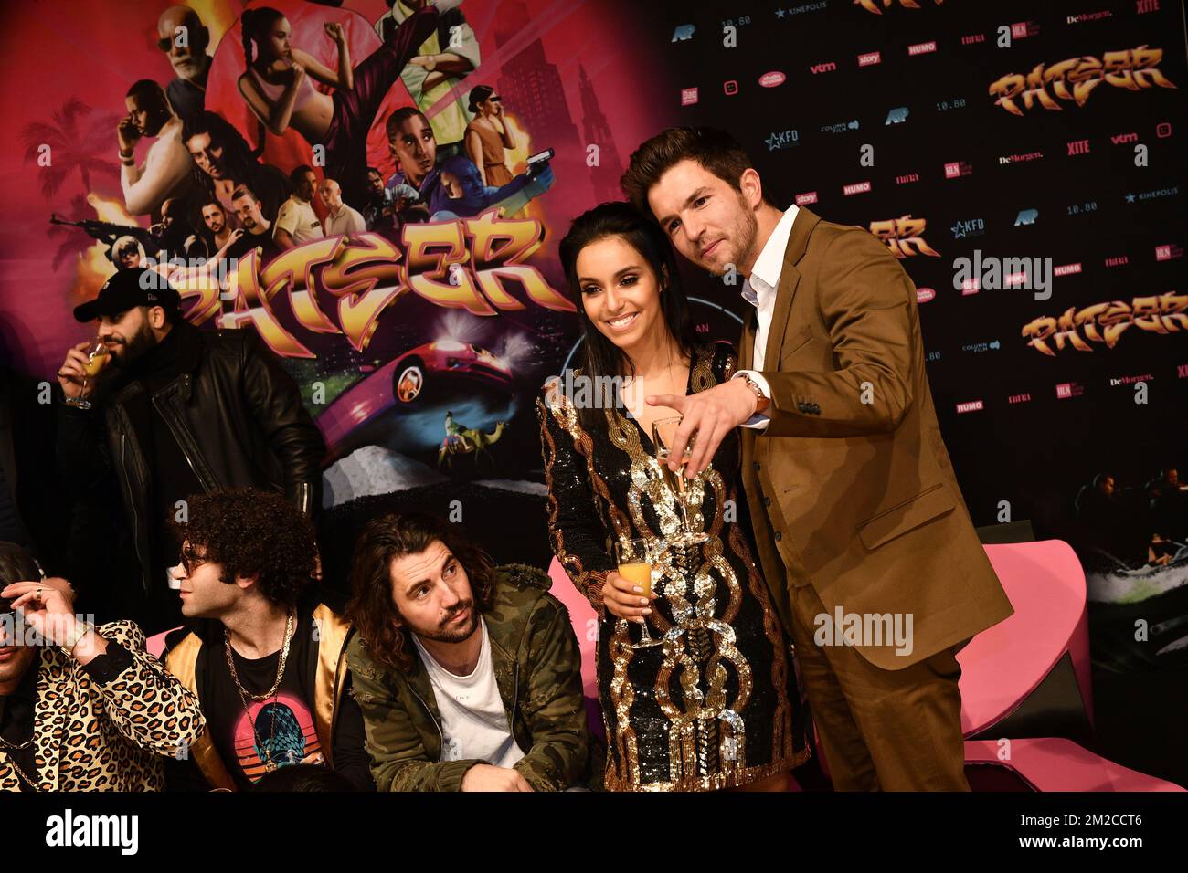 Actress Nora Gharib and Actor Matteo Simoni pictured during the ...