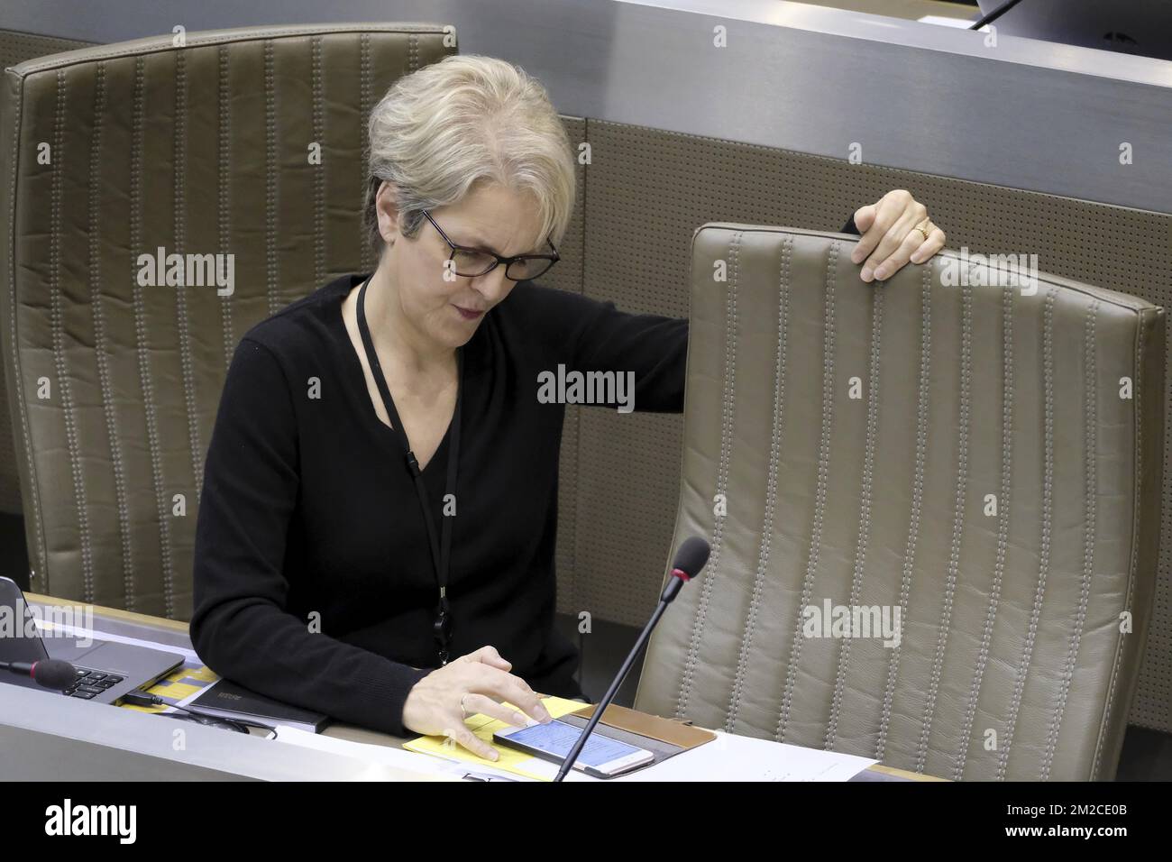 N-VA's Manuela Van Werde pictured during a plenary session of the ...