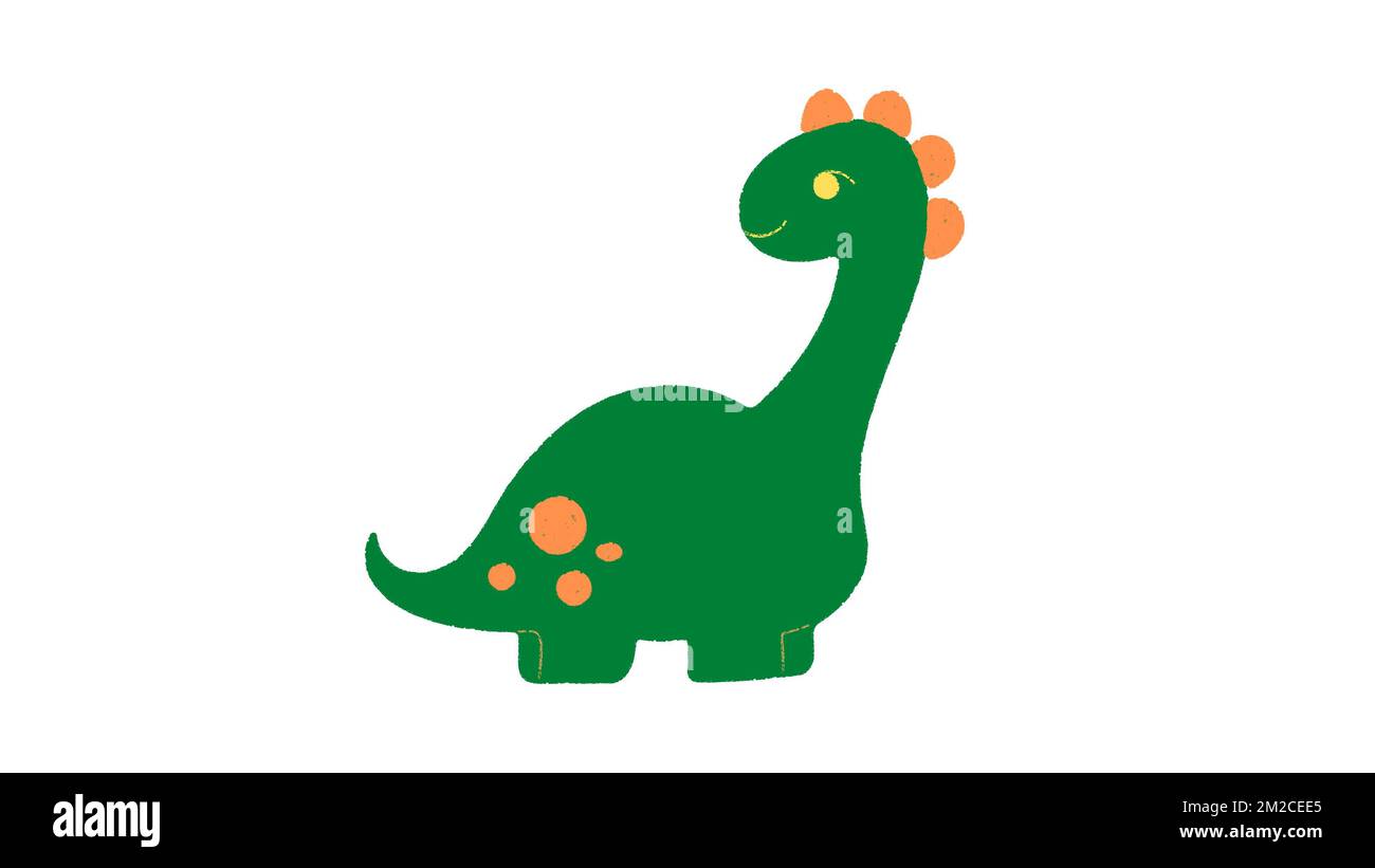 Cute dinosaur illustration. Jurassic animal Stock Photo - Alamy