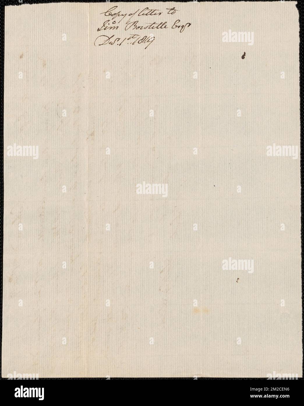 Copy of Letter from Lothrop Lewis to Timothy Boutelle, 1 December 1819 ...