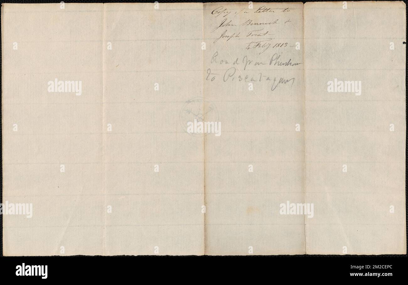 Copy of Letter from William Smith to John Bennock and Joseph Treat, 4 ...