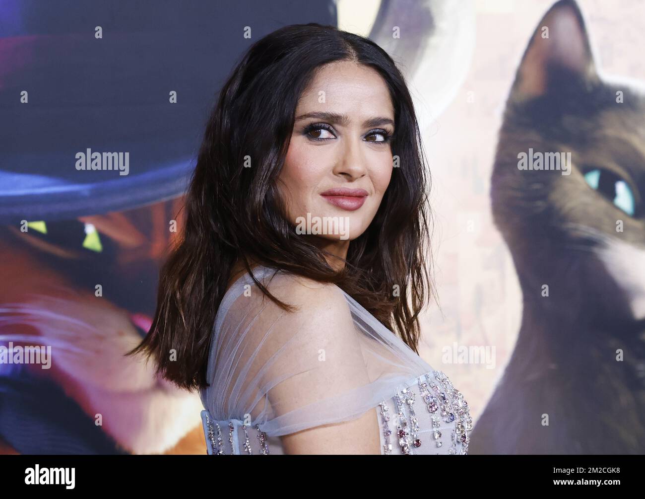 New York, United States. 12th Dec, 2022. Salma Hayek arrives on the red ...