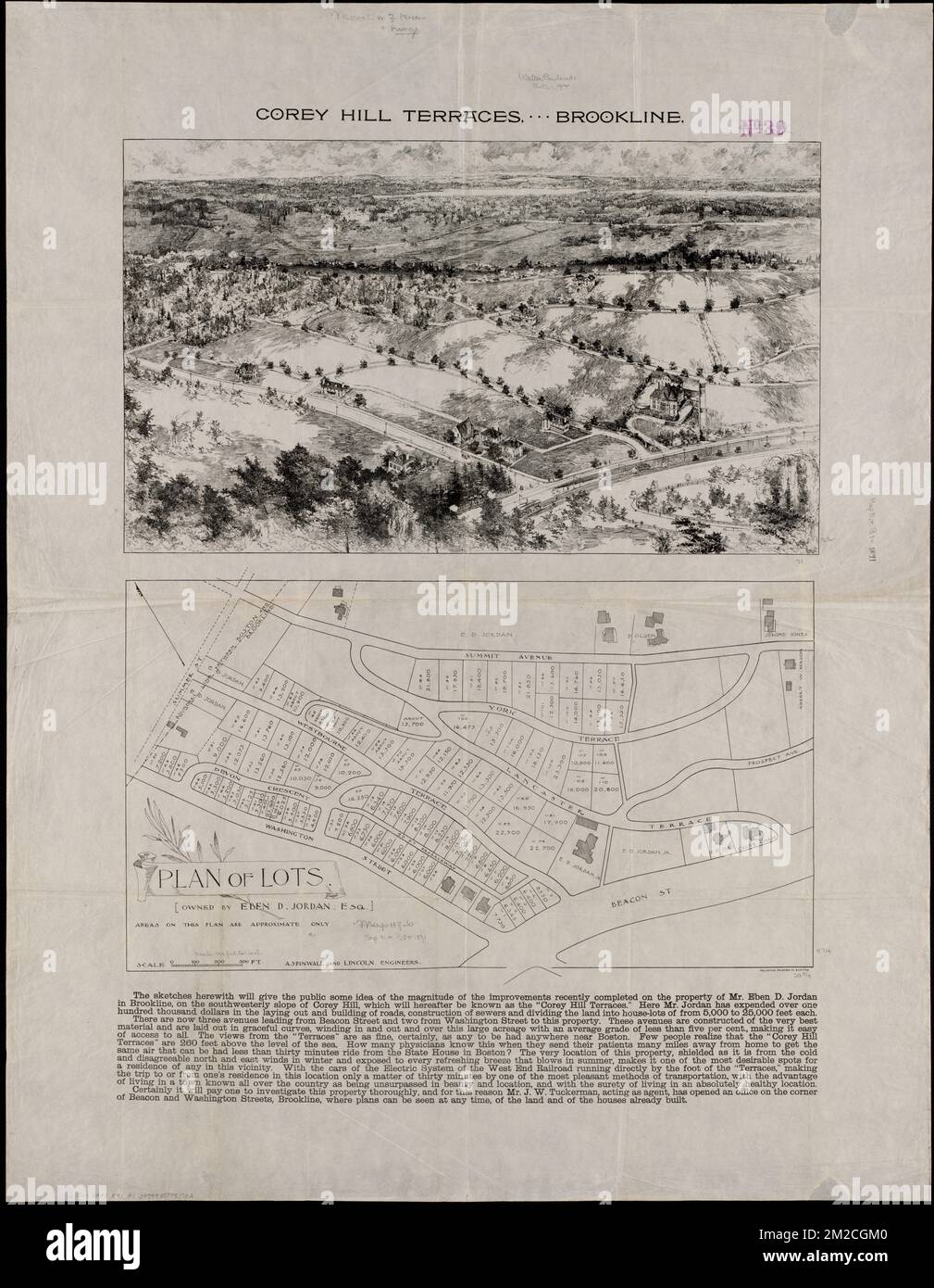 Map of brookline hi-res stock photography and images - Alamy