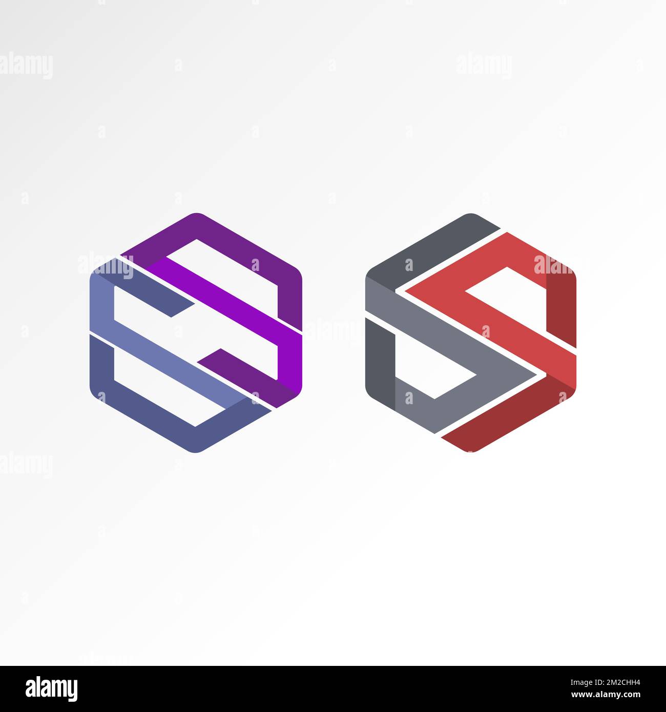 letter or word S font in hexagon image graphic icon logo design ...