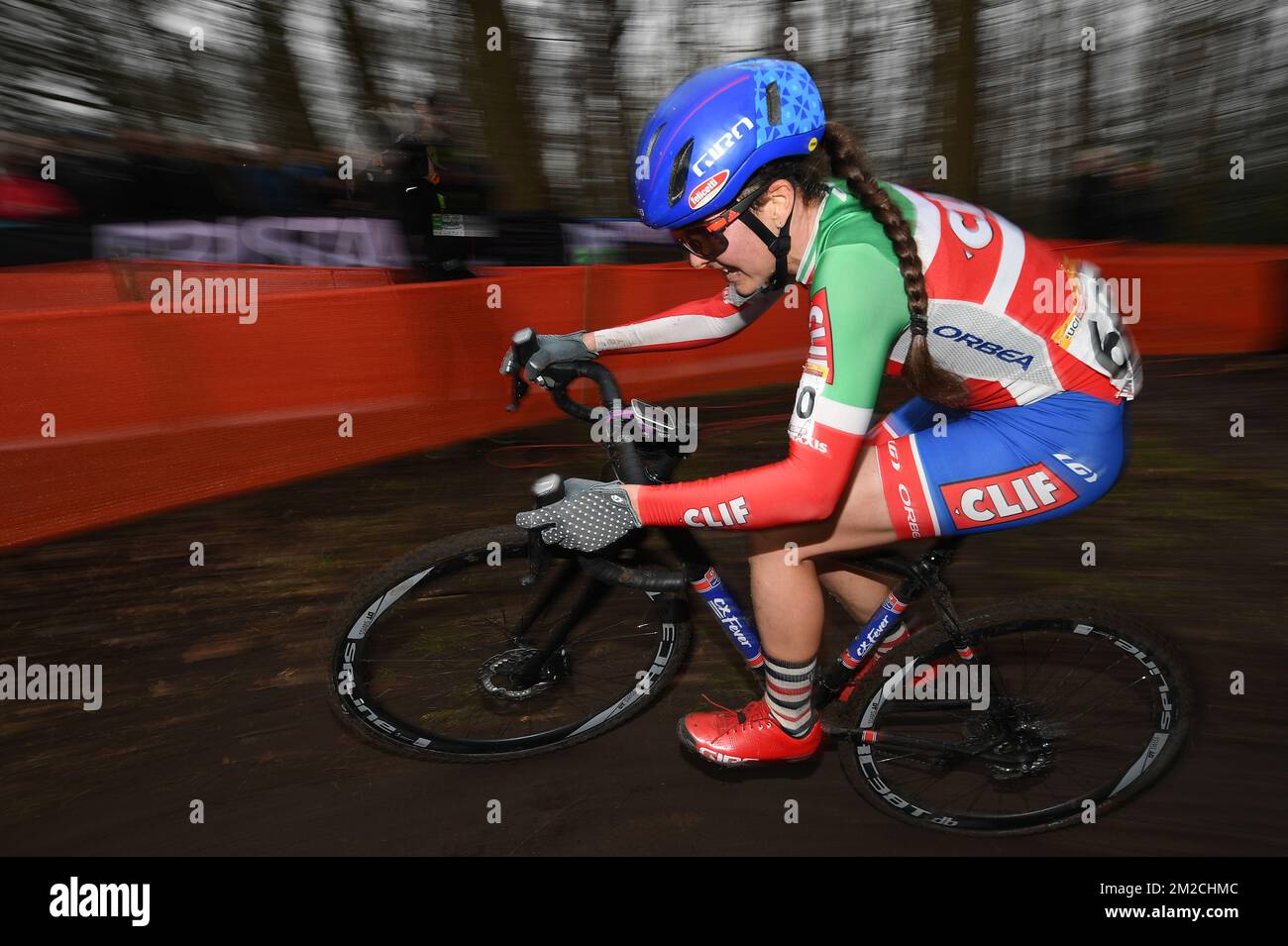Italian Eva Lechner pictured in action during the women elite race of ...
