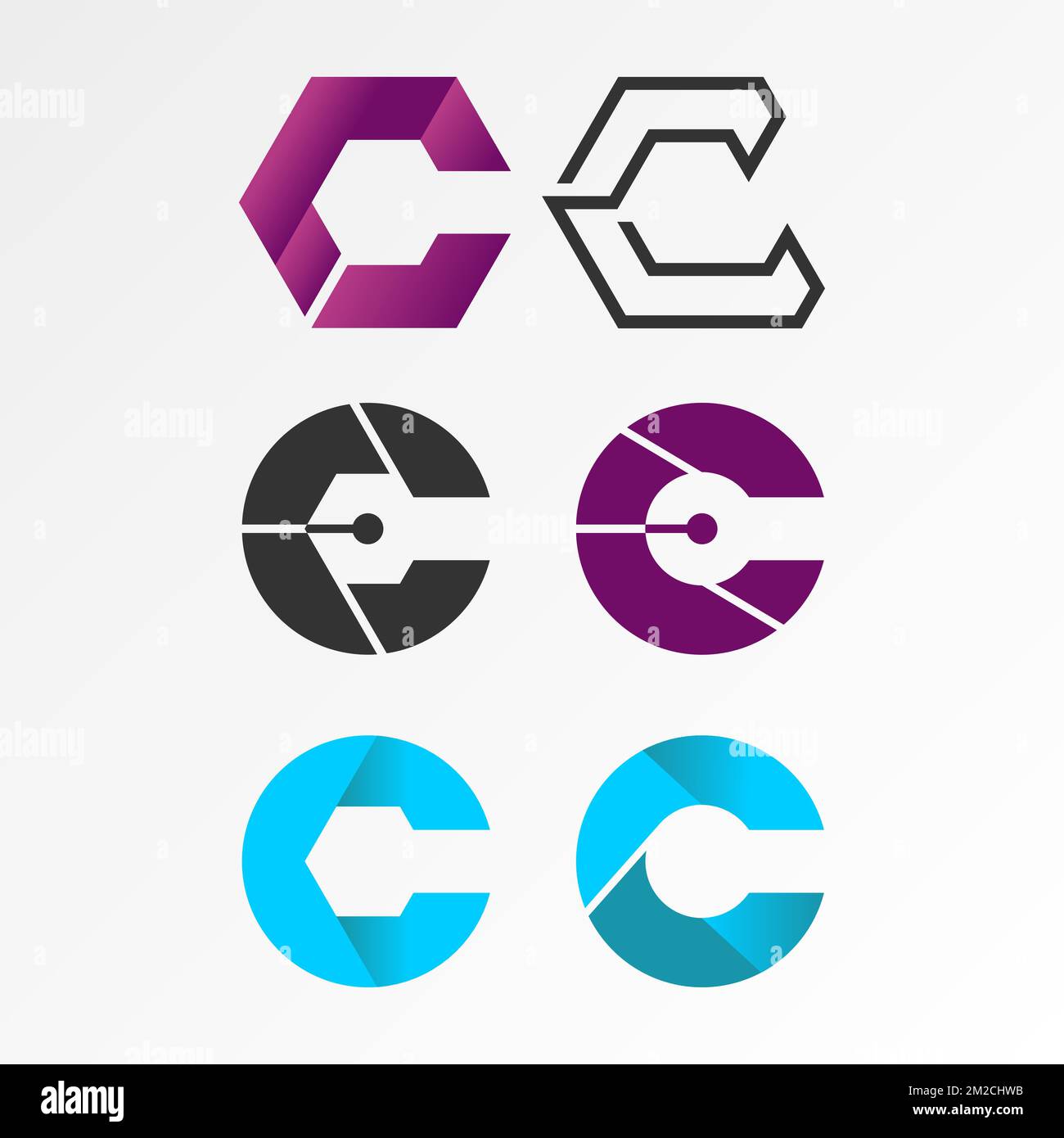 letter or word C different variation font image graphic icon logo ...