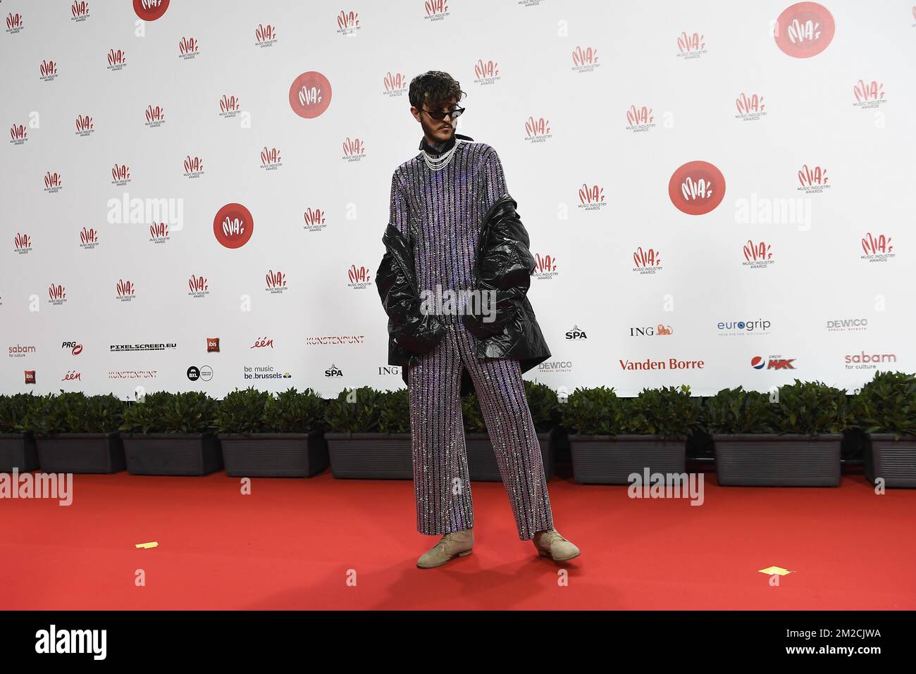 Artist Max Colombie aka Oscar and the Wolf pictured on the red carpet ...