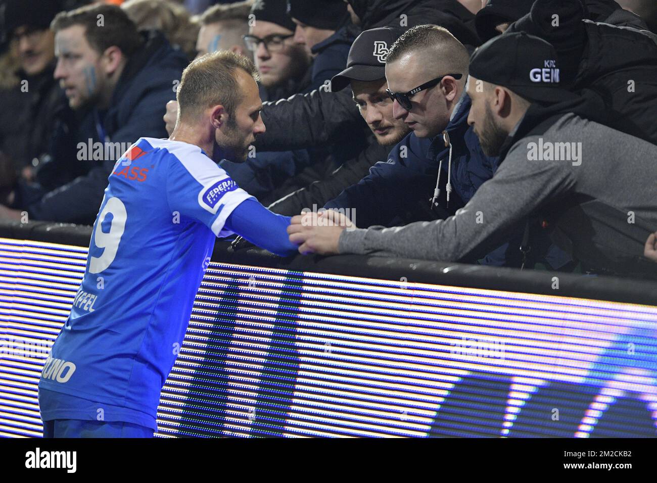 Genk's Thomas Buffel pictured after a Croky Cup 1/2 final, first leg ...