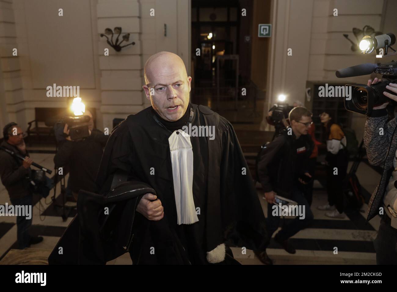 Lawyer Sven Mary arrives for the first session in the '2013 Brussels ...