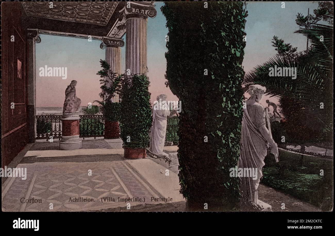 Corfou. Achilleion. (Villa impériale.) Peristyle , Castles & palaces ...